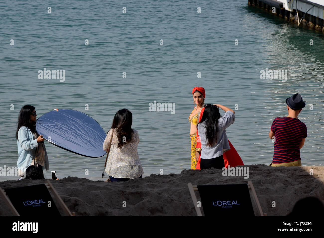 70th Cannes Film Festival 2017, Sonam Kapoor, photo shooting on the ...