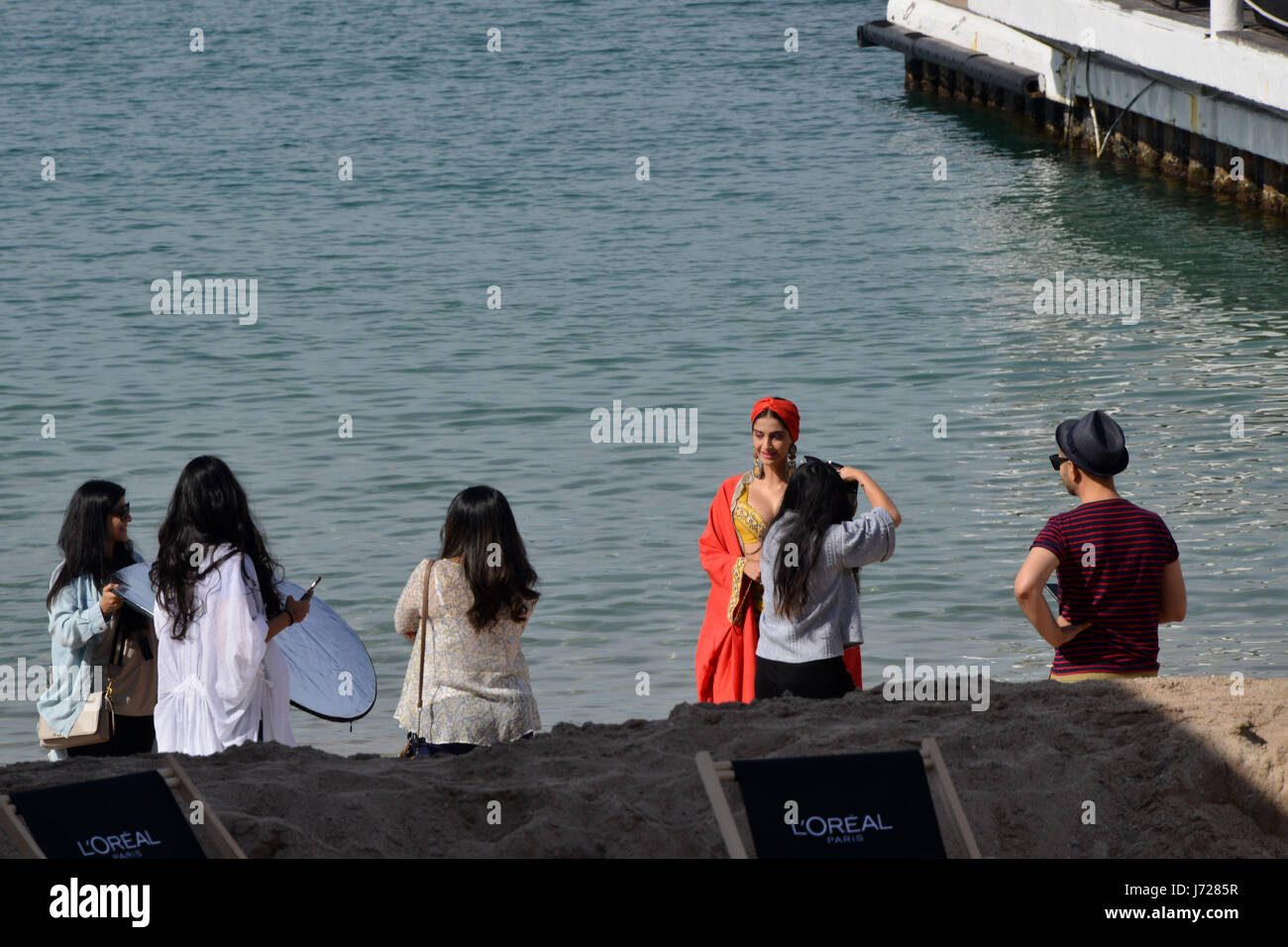 70th Cannes Film Festival 2017, Sonam Kapoor, photo shooting on the ...