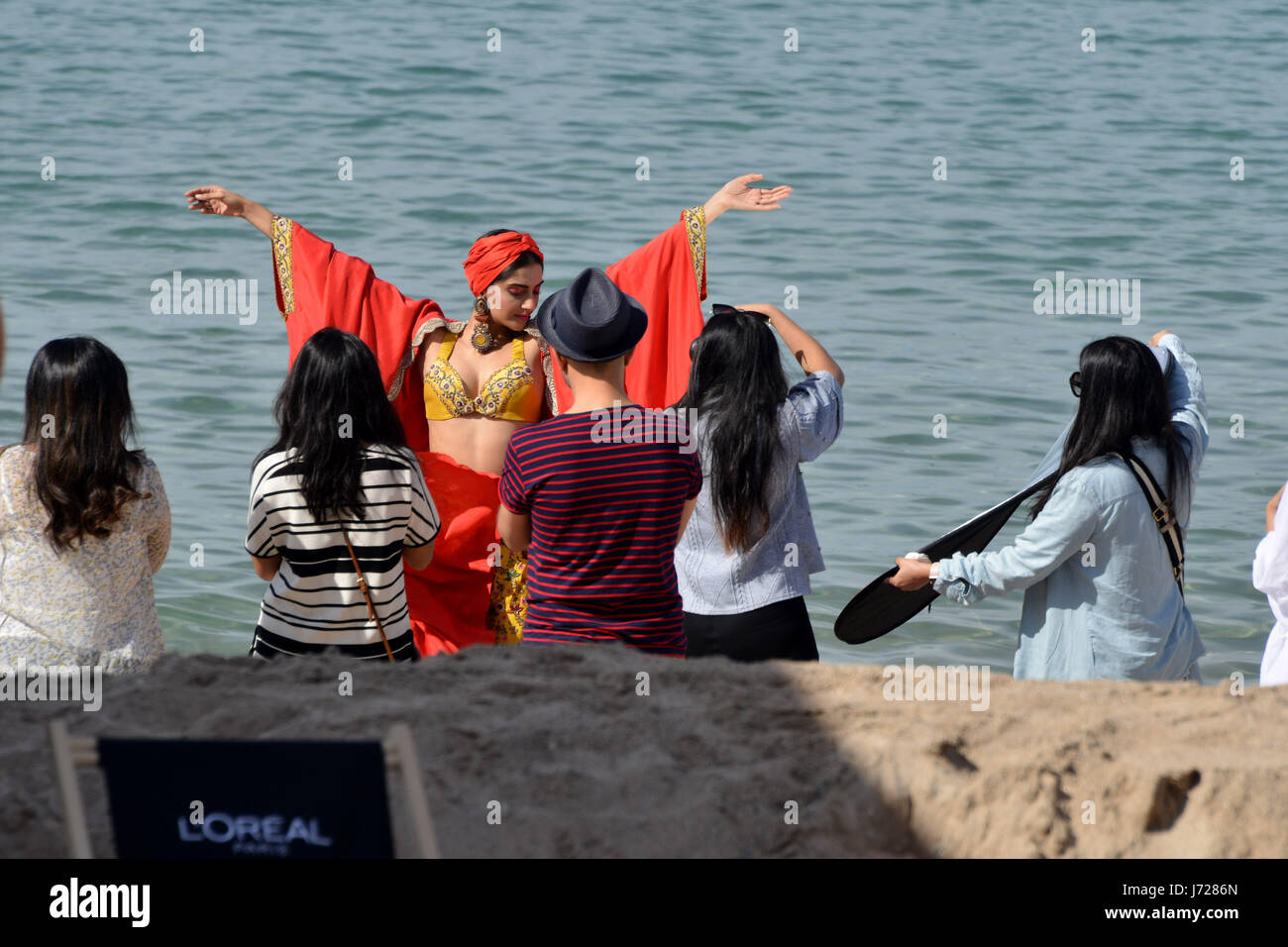 70th Cannes Film Festival 2017, Sonam Kapoor, photo shooting on the ...