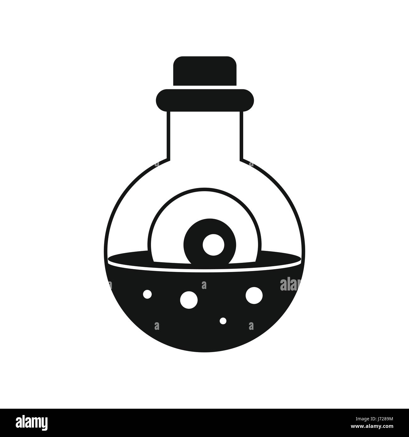 Bottle with potion and eye icon, simple style Stock Vector Image & Art ...