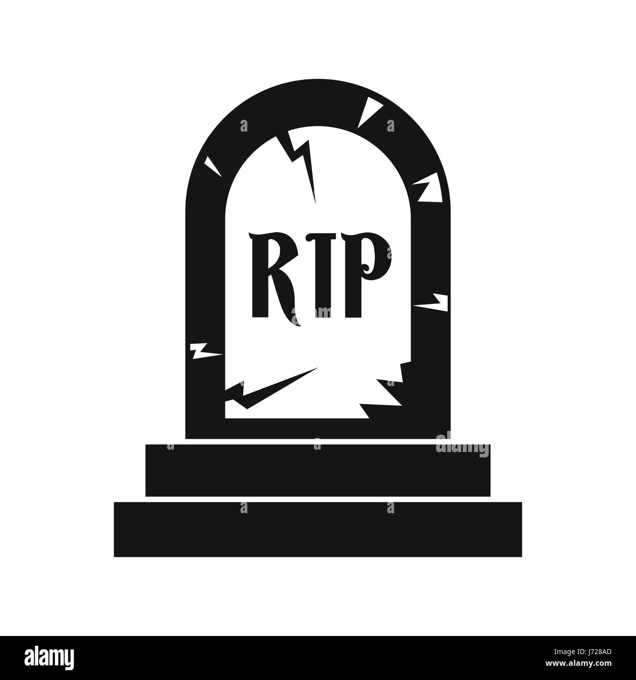 Tombstone icon in simple style Stock Vector Image & Art - Alamy