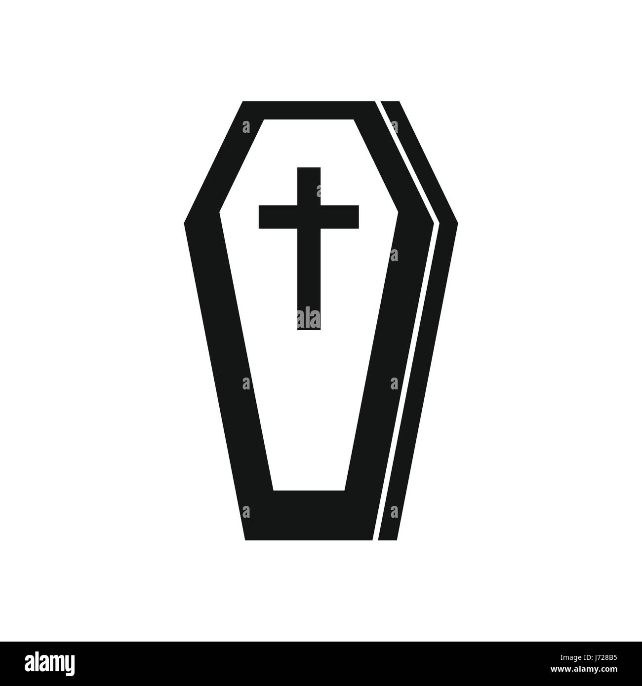Coffin icon in simple style Stock Vector Image & Art - Alamy
