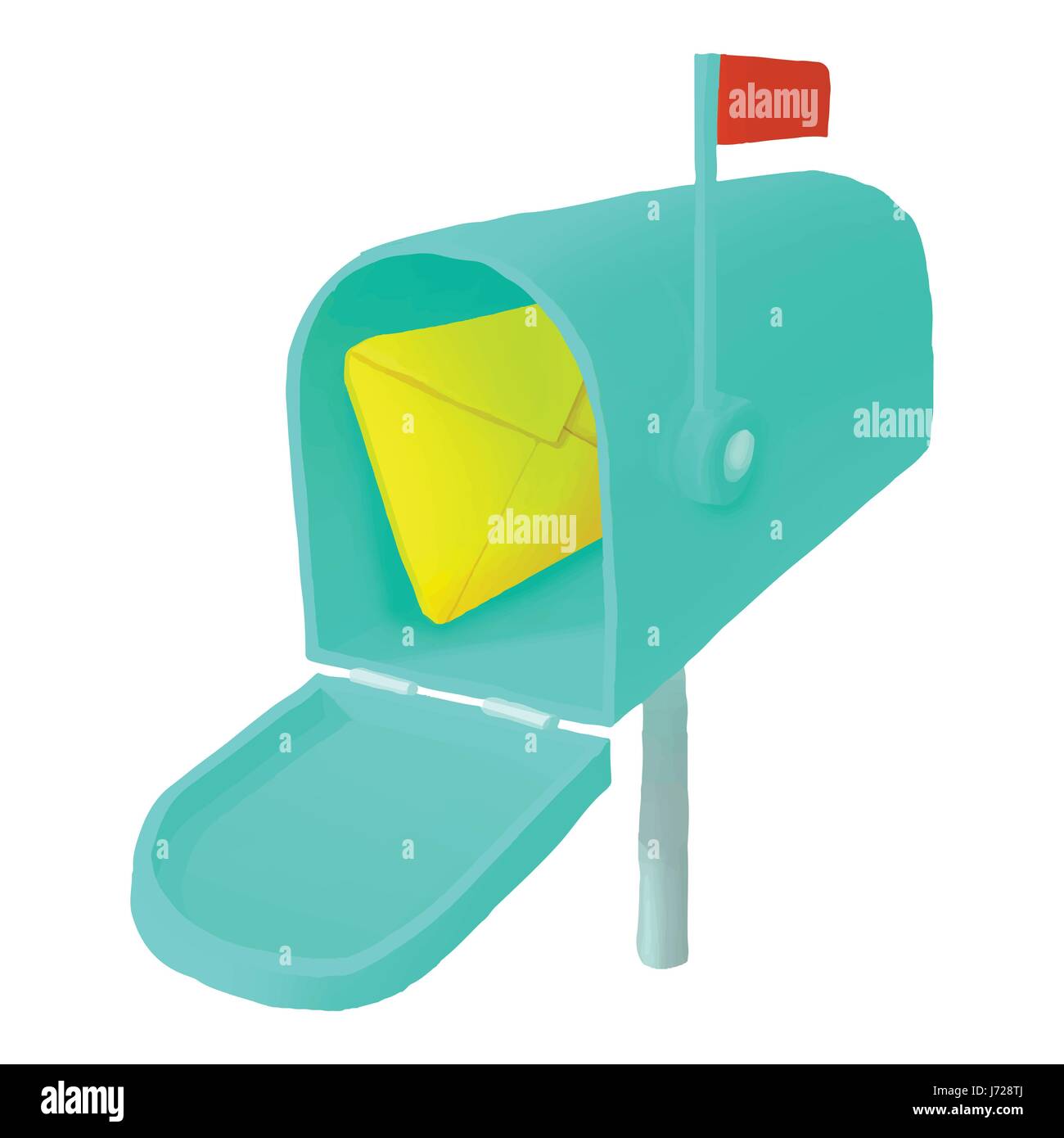 Mailbox with letter icon, cartoon style Stock Vector Image & Art - Alamy