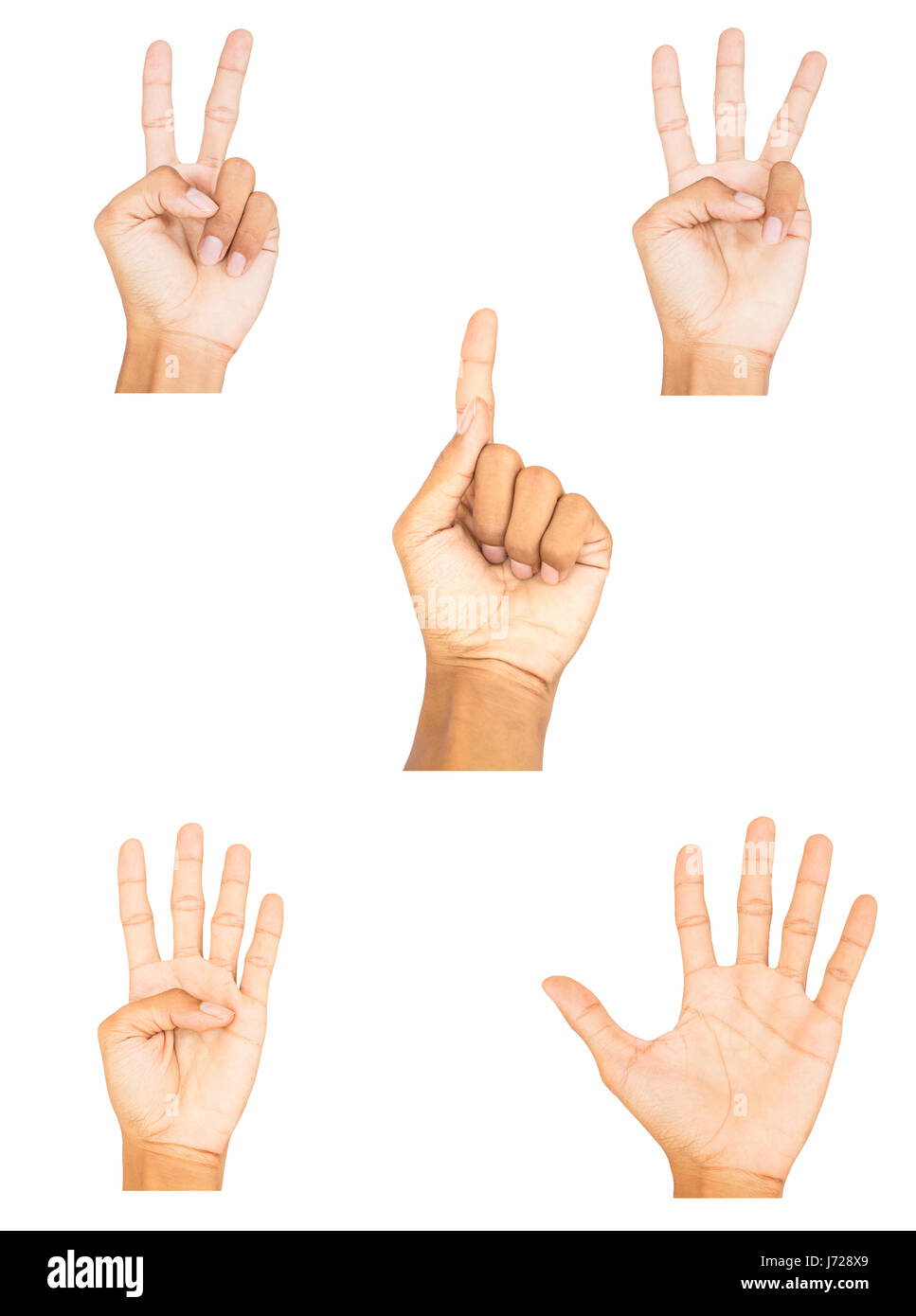 Finger and numbers Cut Out Stock Images & Pictures - Alamy