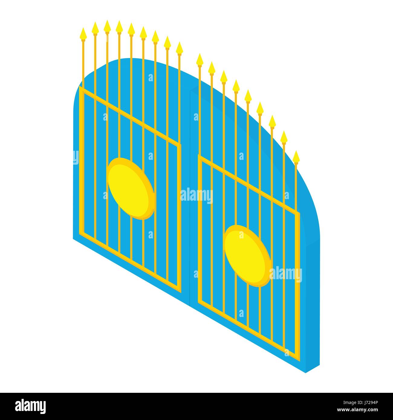 Aged wooden gate Stock Vector Images - Alamy