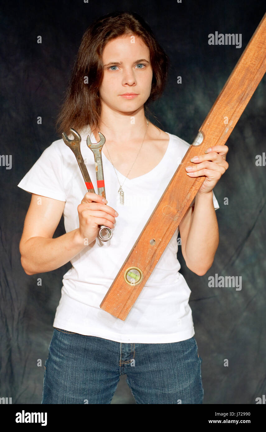 woman with tools Stock Photo - Alamy