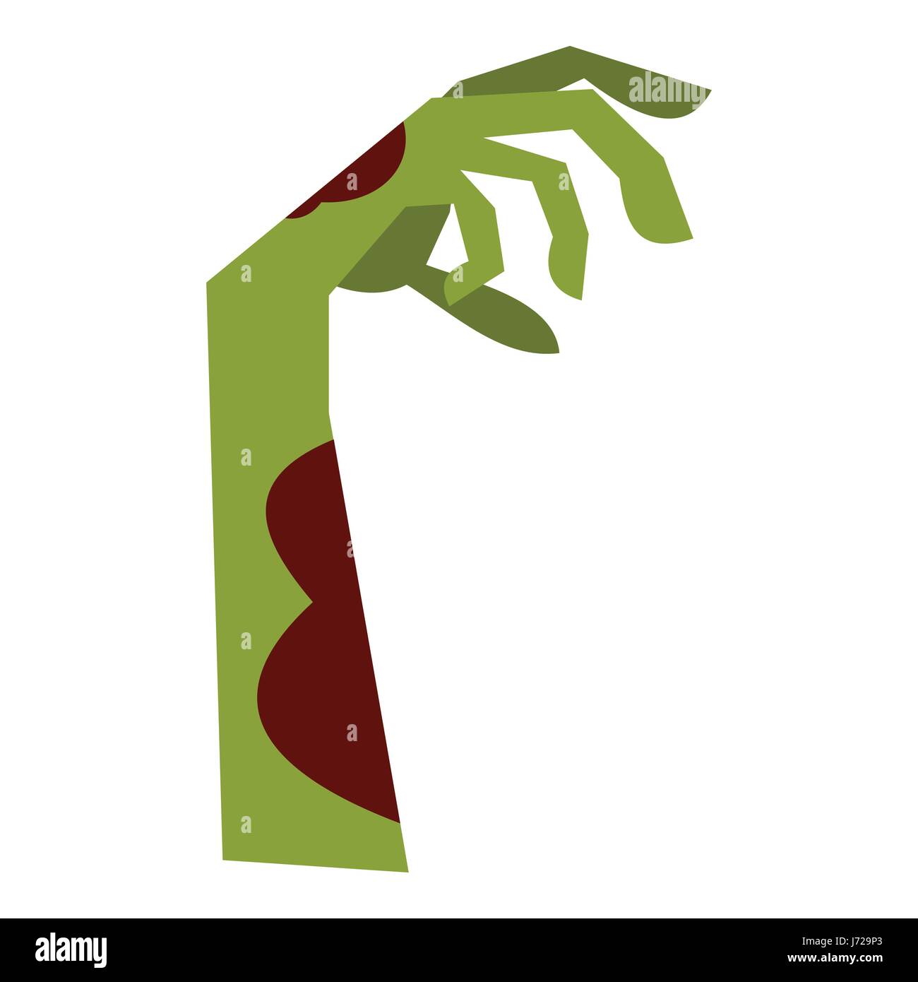 Zombie hand icon, flat style Stock Vector Image & Art - Alamy