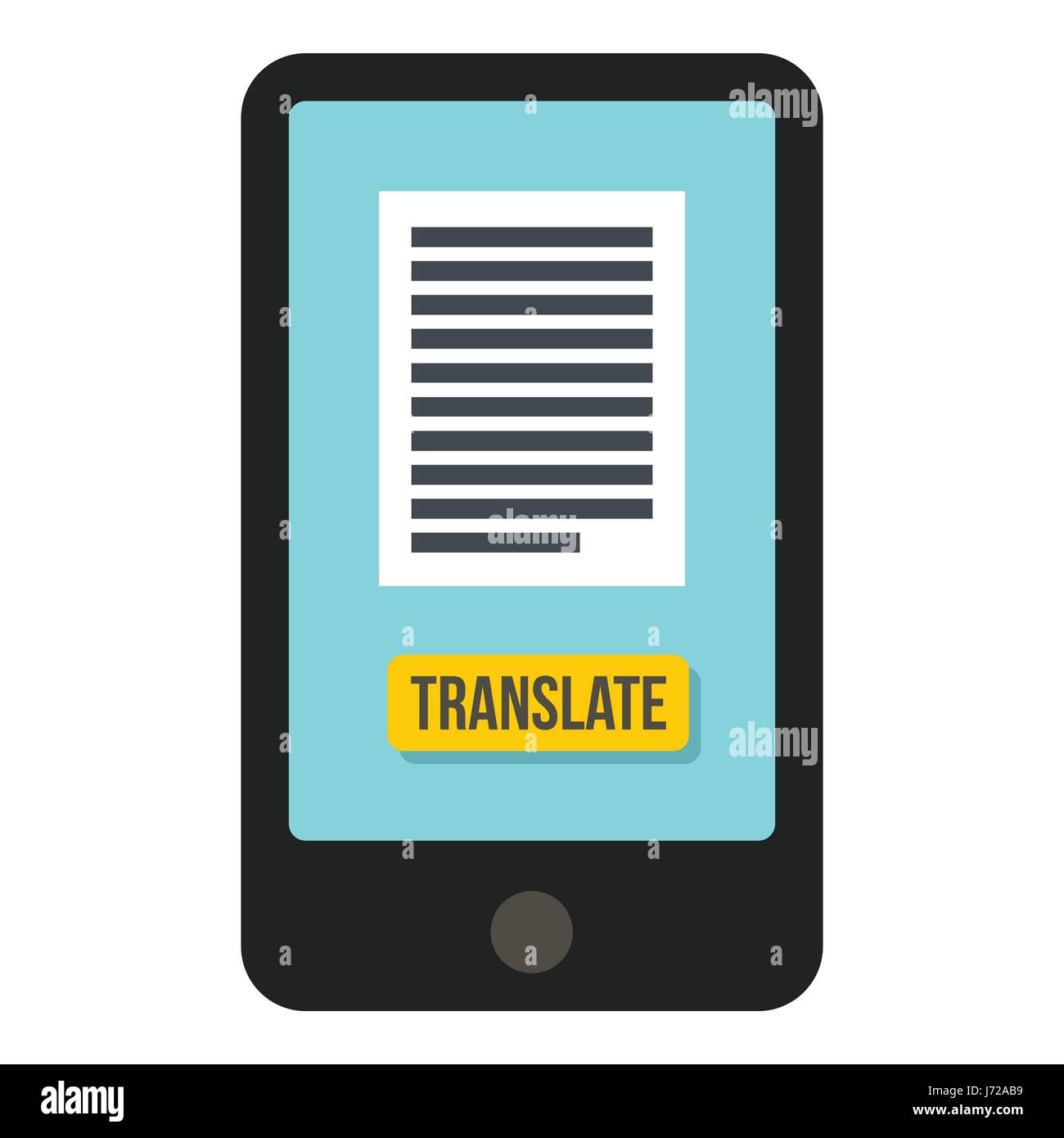 Translator on phone icon, flat style Stock Vector Image & Art - Alamy