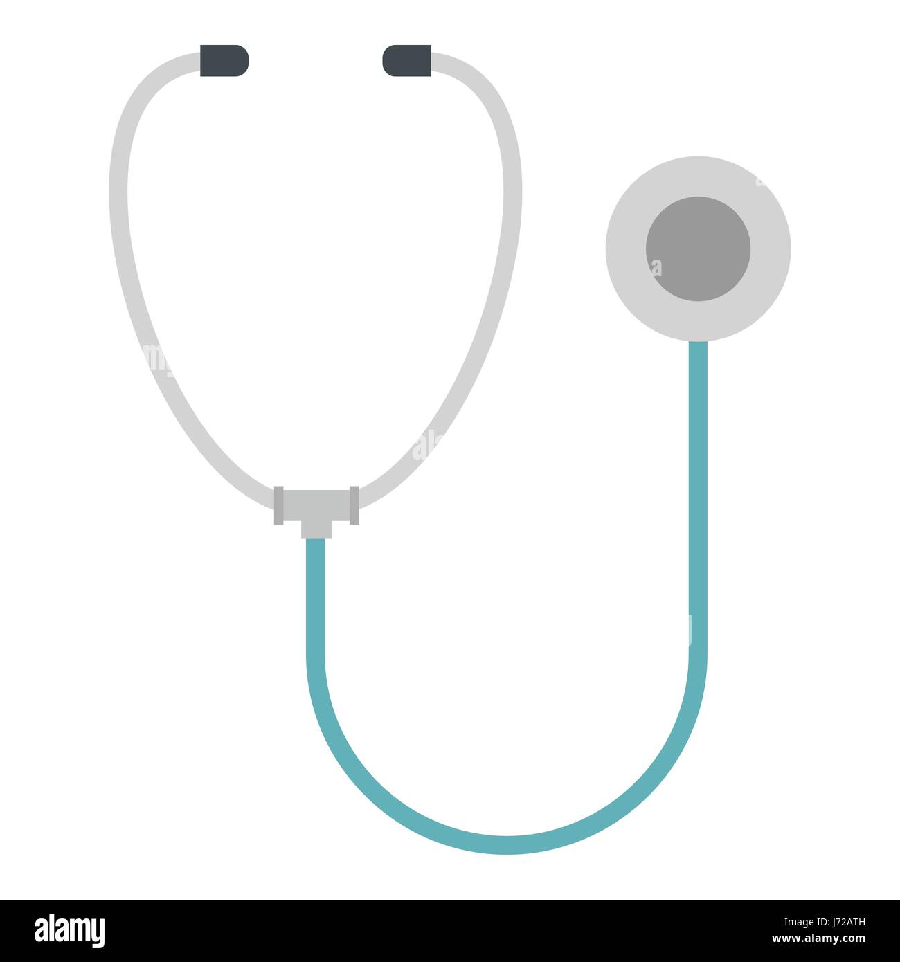 Medical stethoscope icon, flat style Stock Vector Image & Art - Alamy