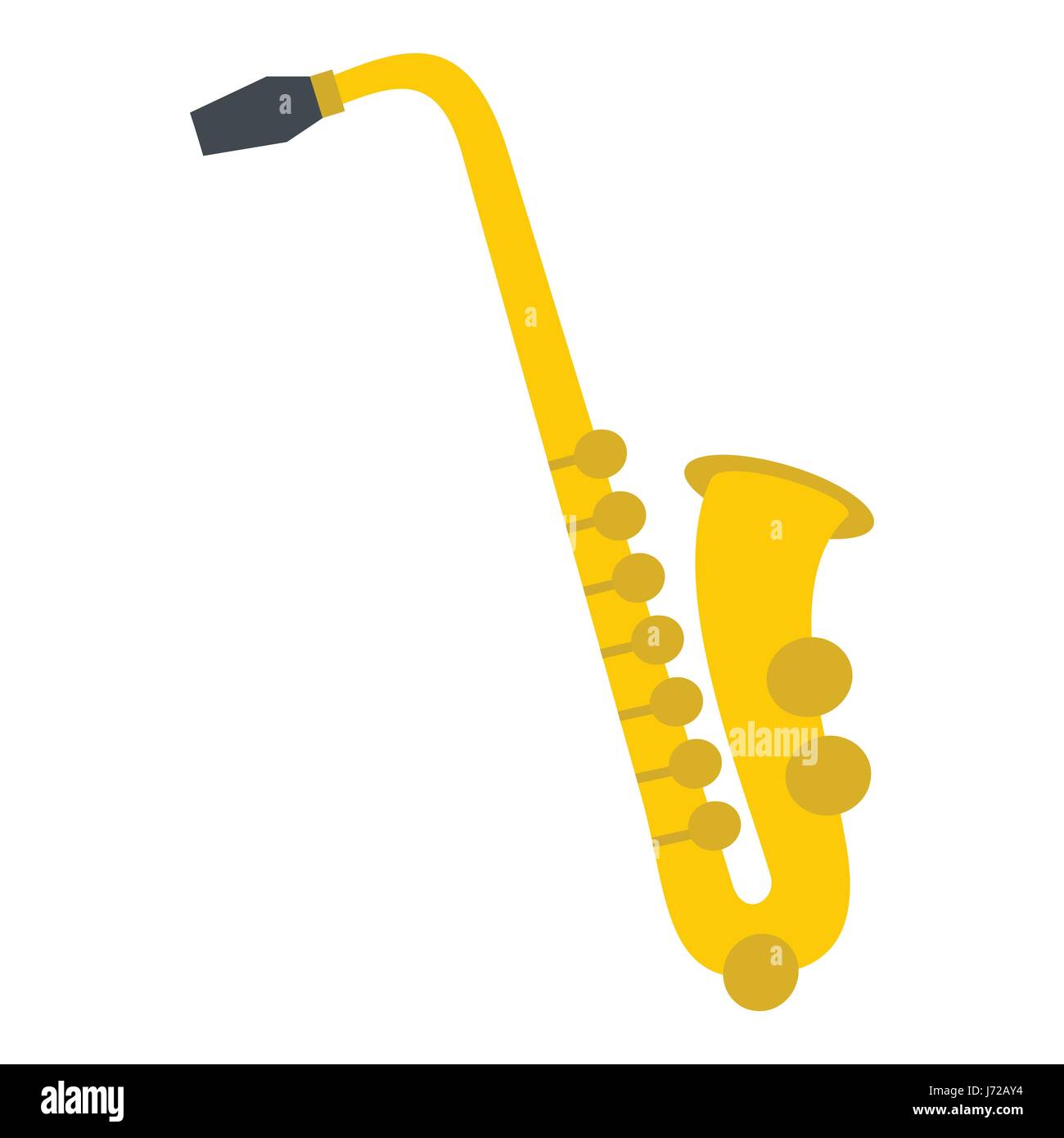 Bass saxophone in flat Stock Vector Images - Alamy