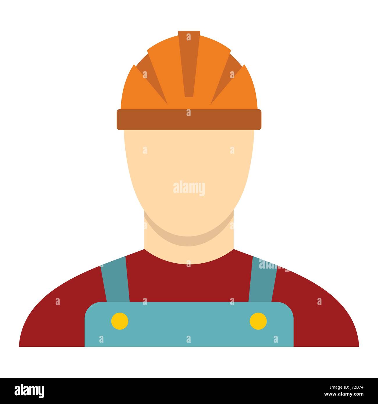 Builder icon, flat style Stock Vector Image & Art - Alamy