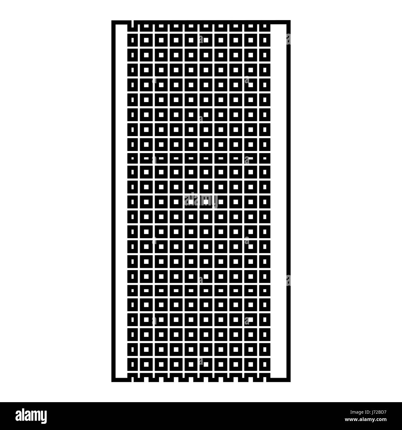 Decorative building grid icon, cartoon style Stock Vector Image & Art ...