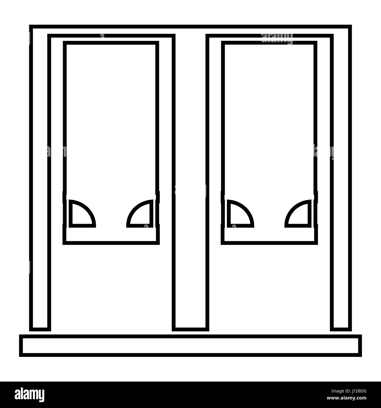 Windows icon, outline style Stock Vector Image & Art - Alamy