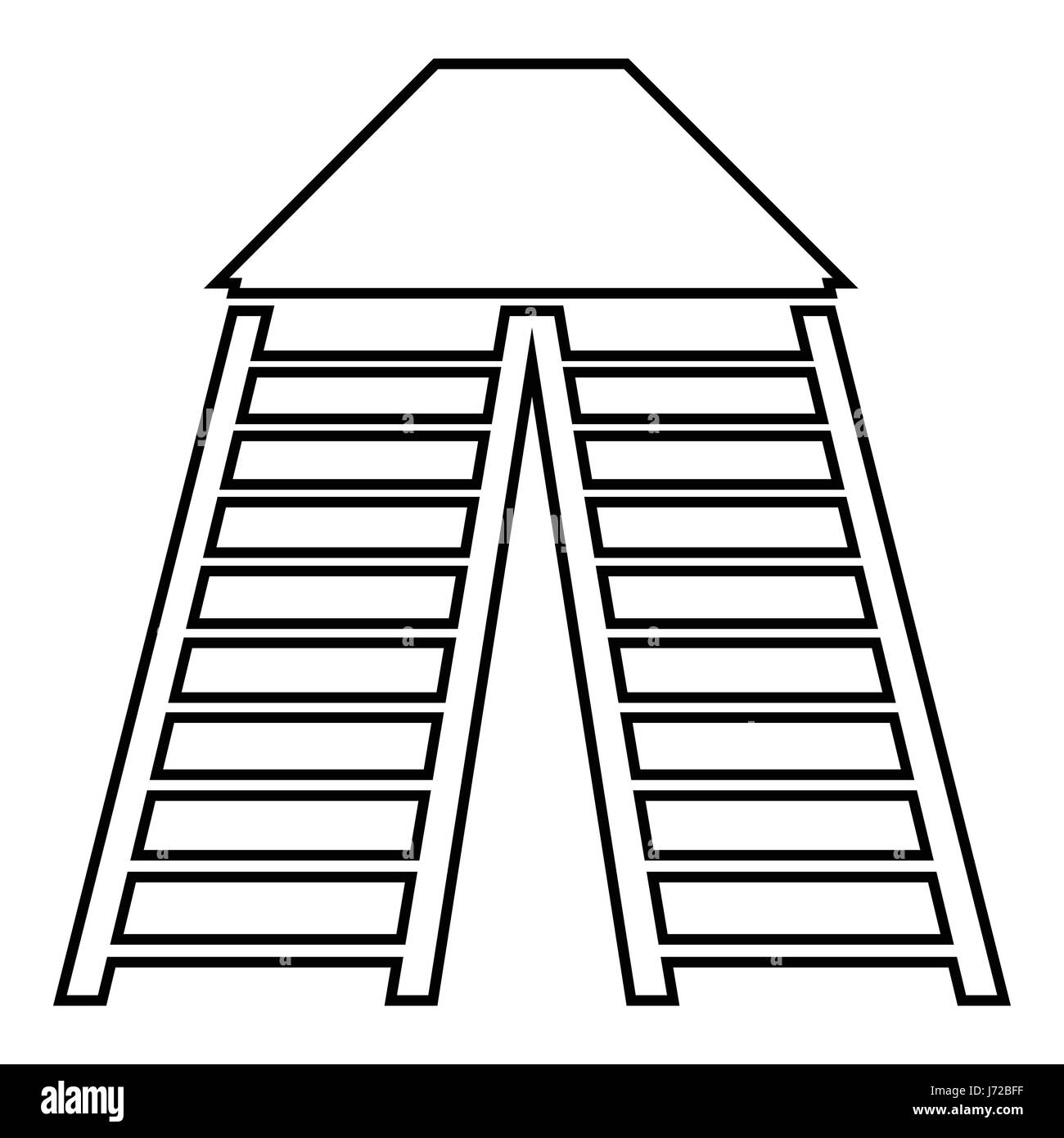 Climb wooden ladders Cut Out Stock Images & Pictures - Alamy