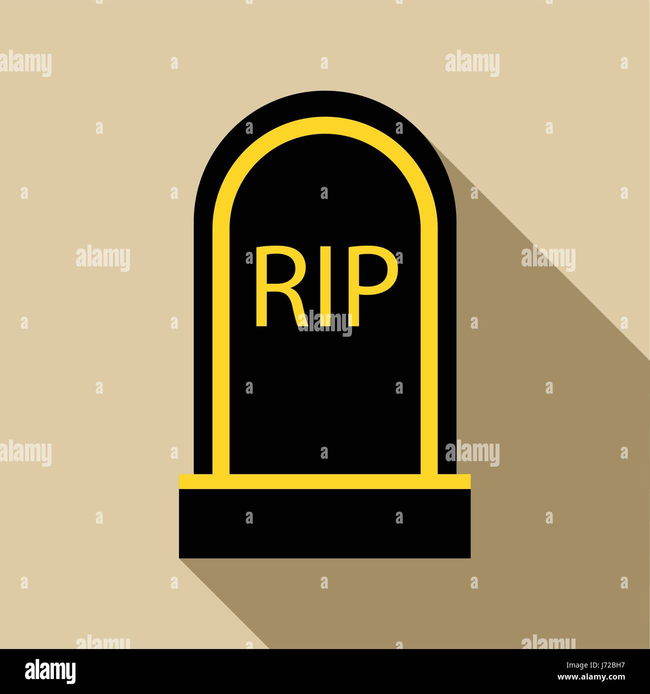 Grave RIP icon, flat style Stock Vector Image & Art - Alamy