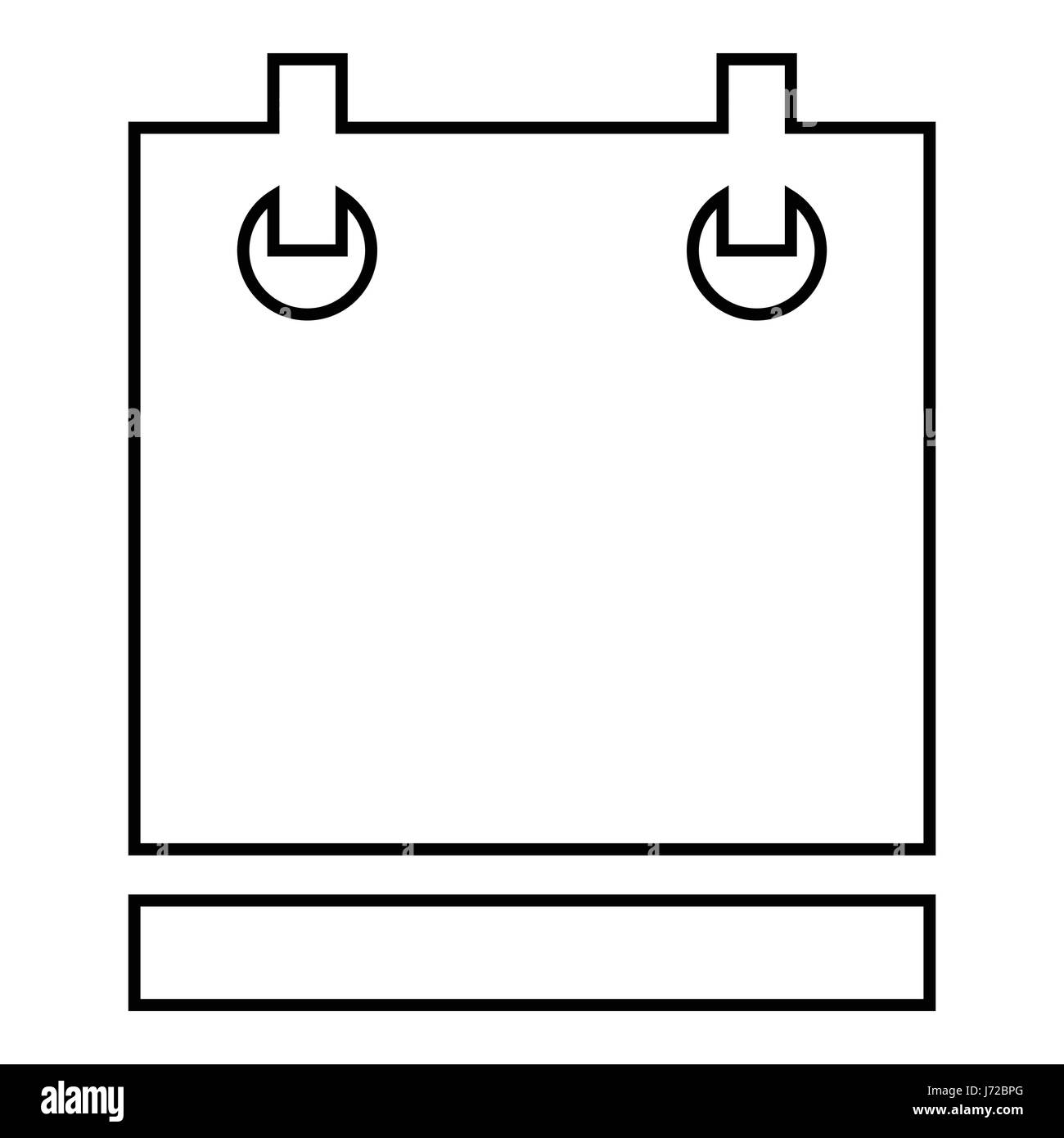 Calendar icon, outline style Stock Vector Image & Art - Alamy