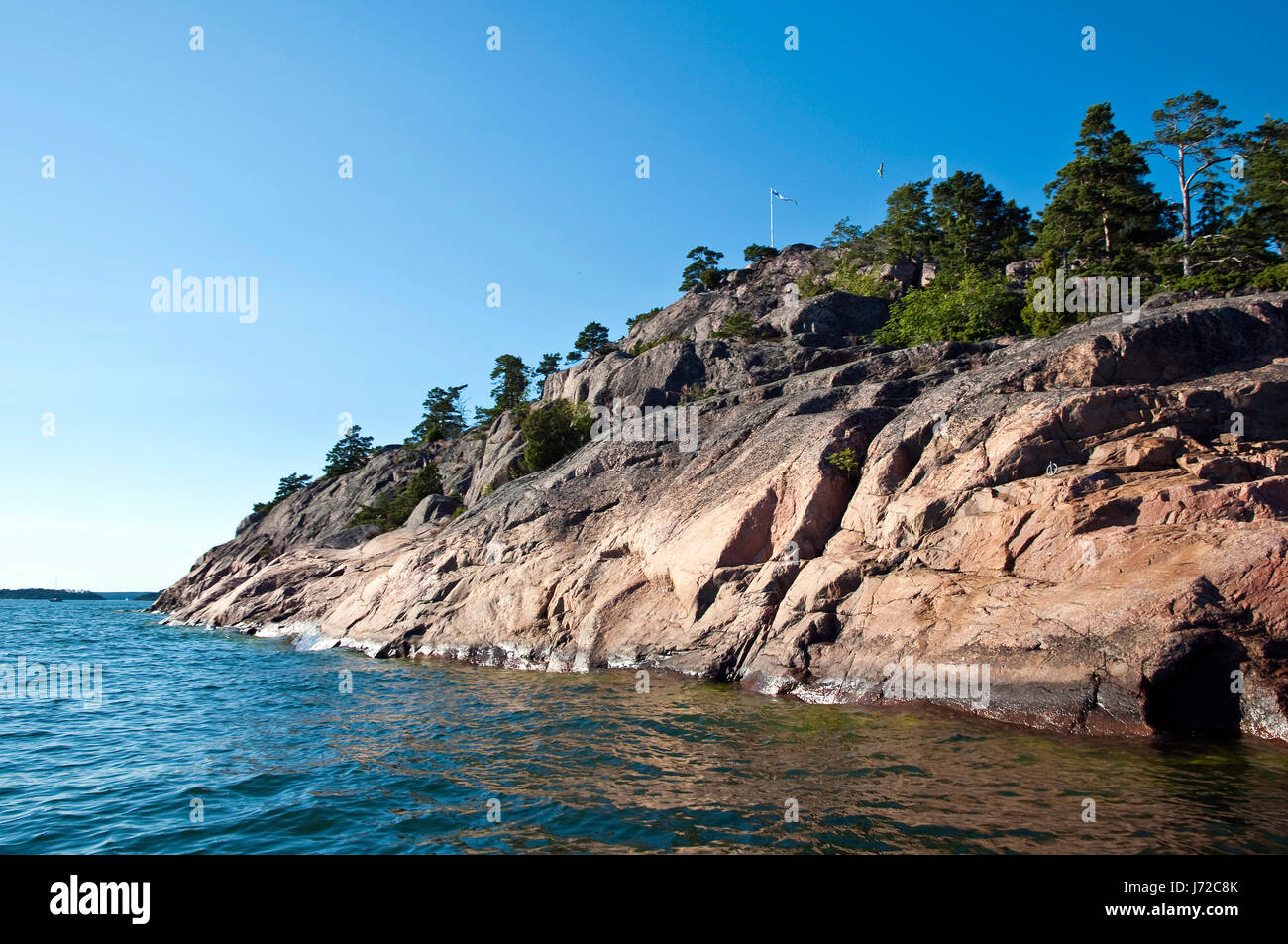 finland stone beach seaside the beach seashore rock water baltic sea ...