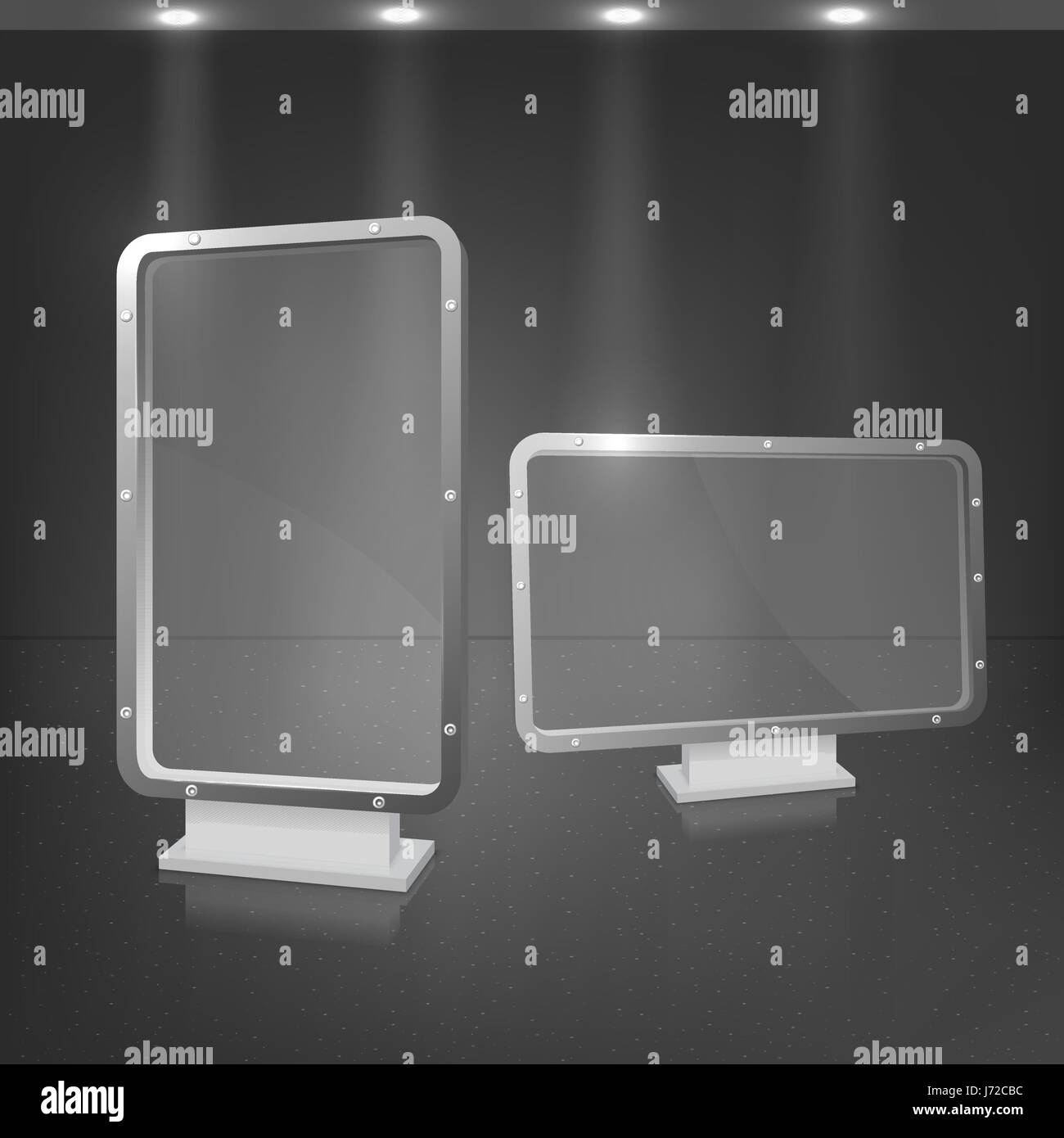 Blank vertical advertising lightbox Stock Vector Images - Alamy