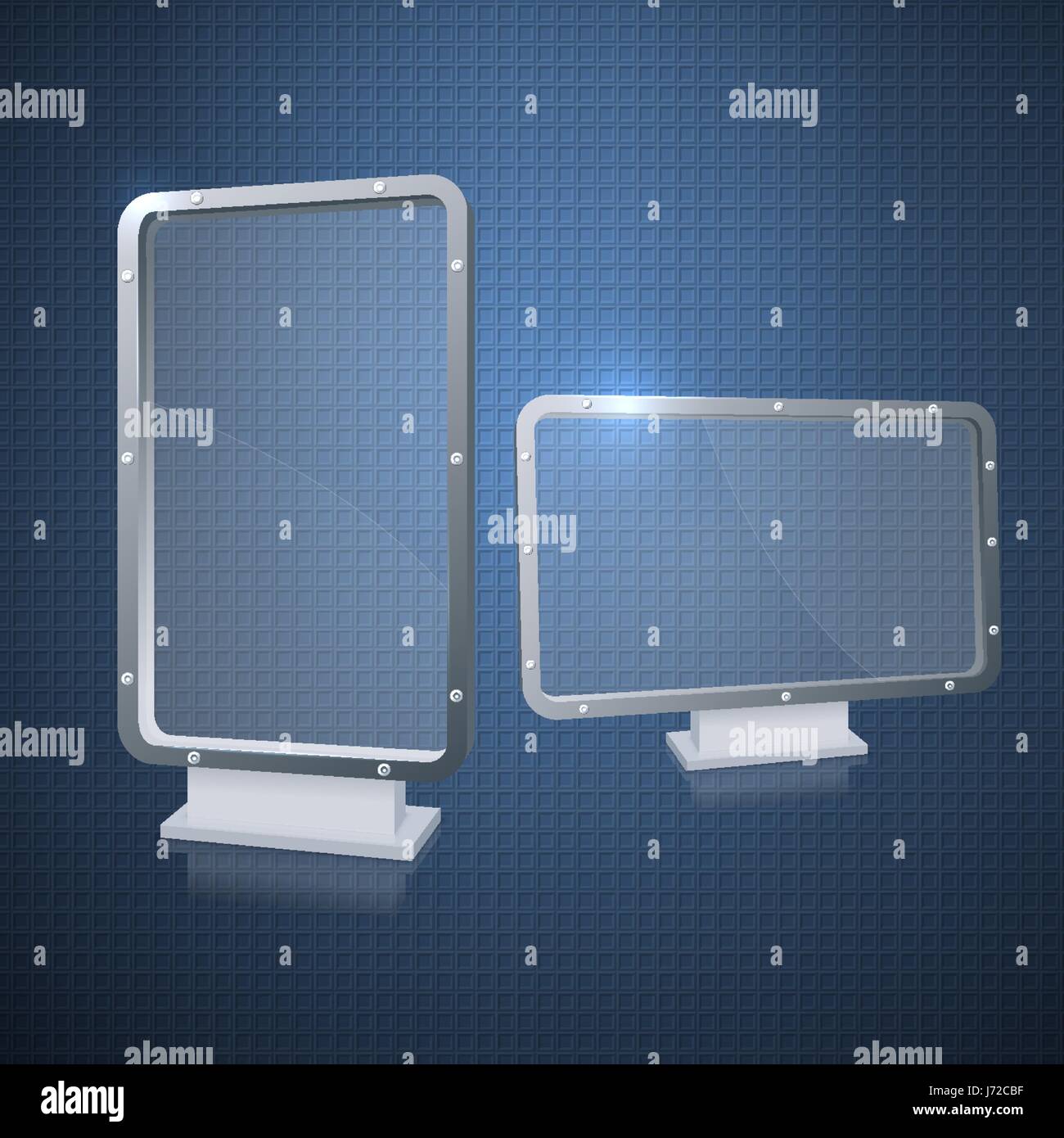 Blank vertical advertising lightbox Stock Vector Images - Alamy