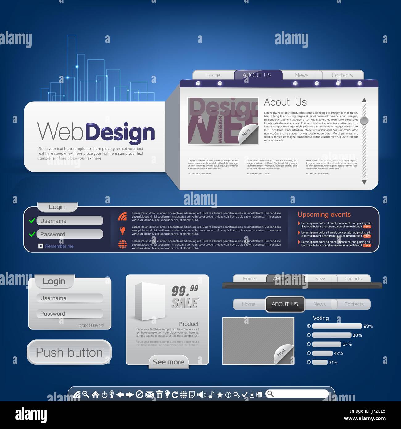 Vector website template Stock Vector Image & Art - Alamy