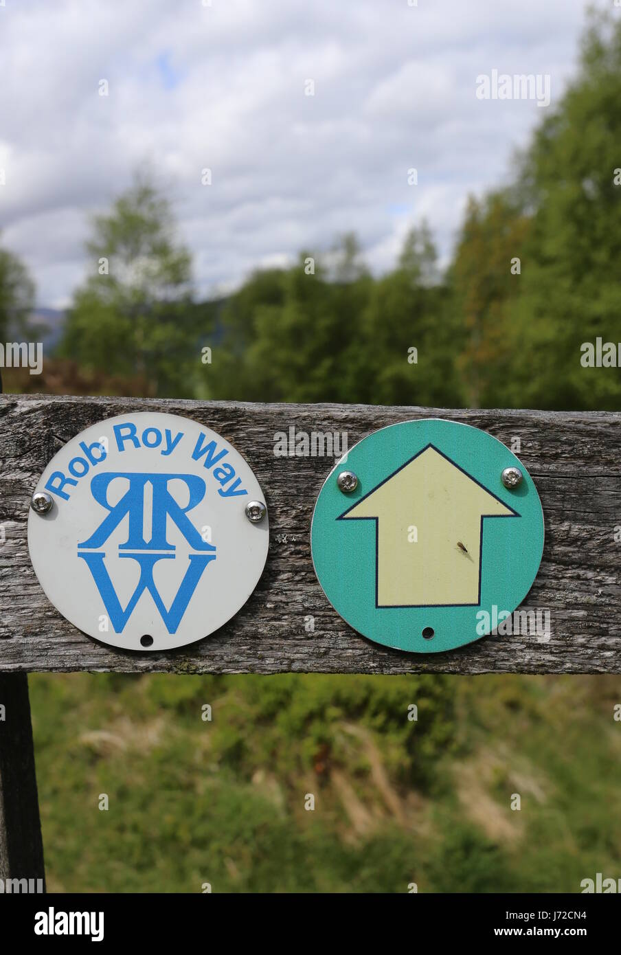 Rob Roy Way marker Scotland May 2017 Stock Photo - Alamy