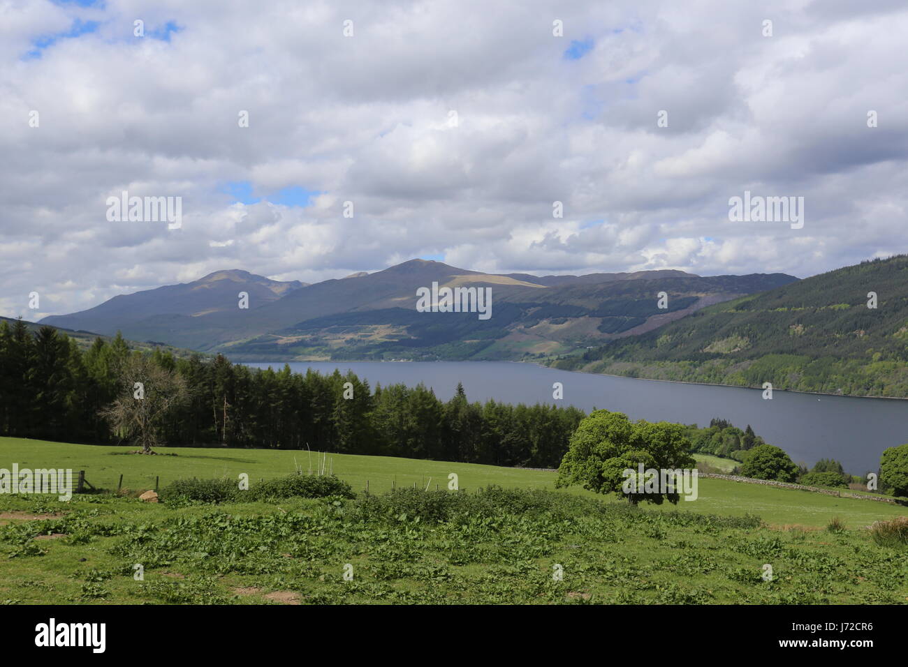 Elevated view of Loch Tay Scotland May 2017 Stock Photo - Alamy