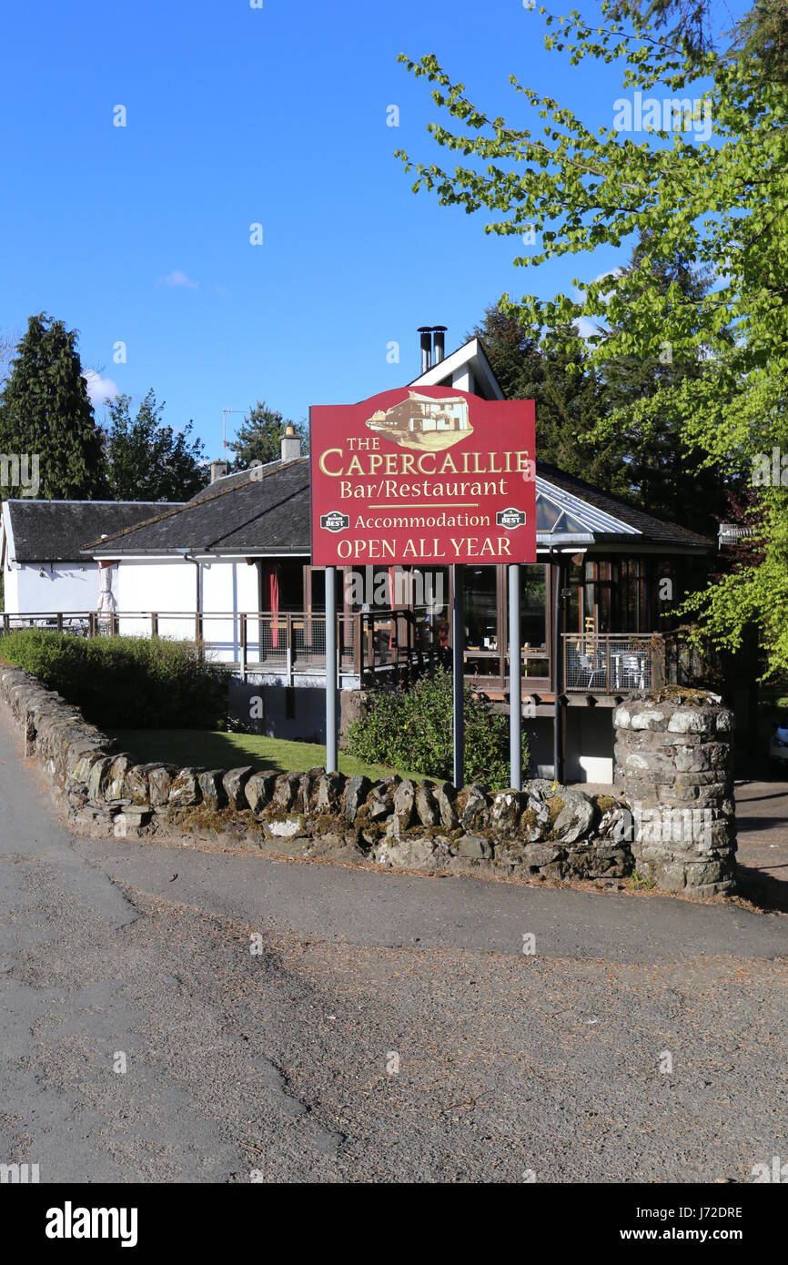 The Capercaillie Bar Restaurant Killin Scotland May 2017 Stock Photo ...