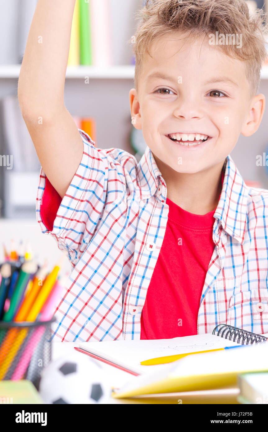 Boy doing his schoolwork hi-res stock photography and images - Alamy