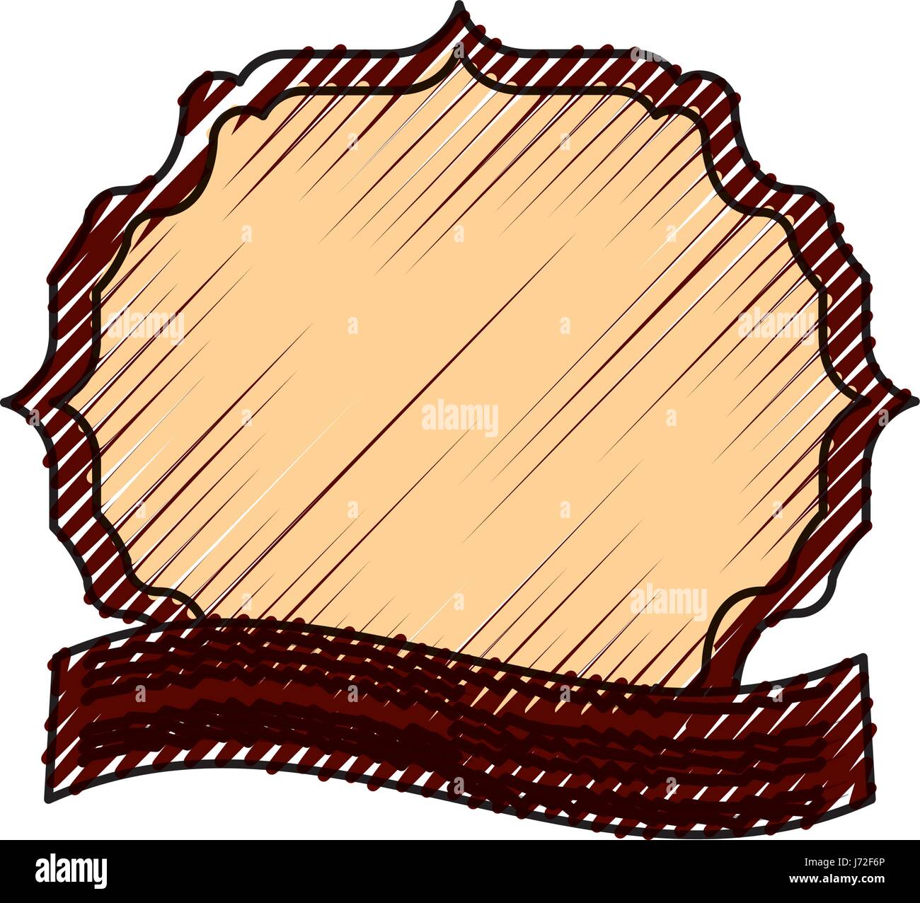 Frame emblem with ribbon Stock Vector Image & Art - Alamy