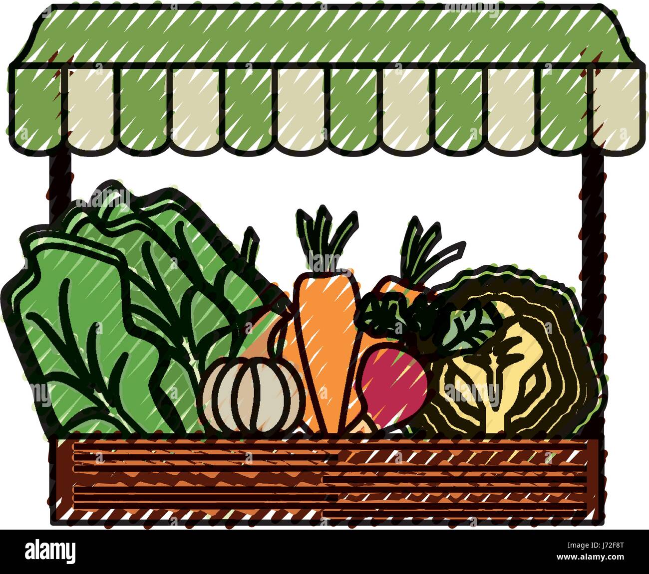 wooden mini market Stock Vector Image & Art - Alamy