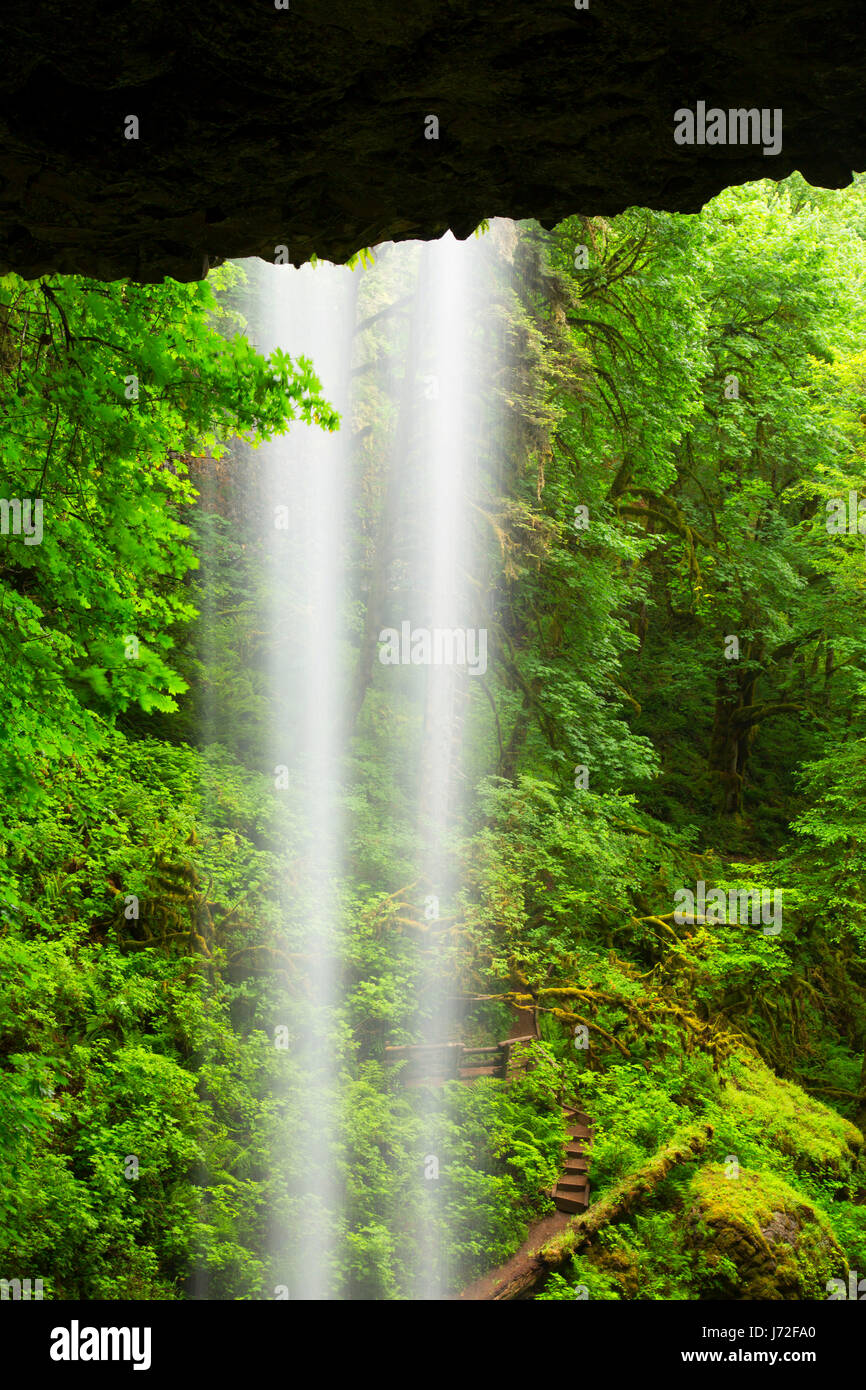 Shellburg Falls along Shellburg Falls Trail, Santiam State Forest ...