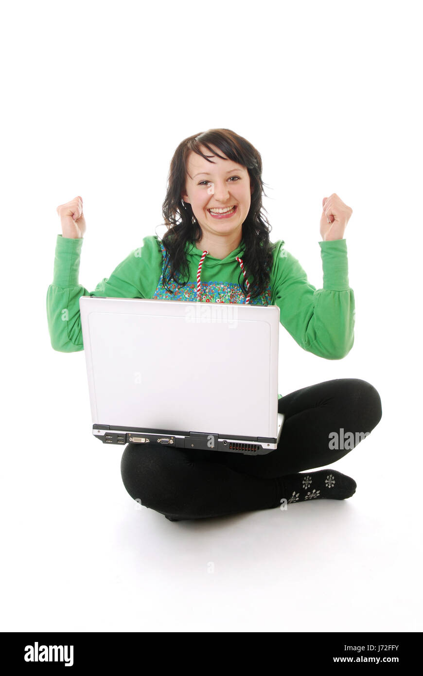 woman laptop notebook computers computer laugh laughs laughing twit ...