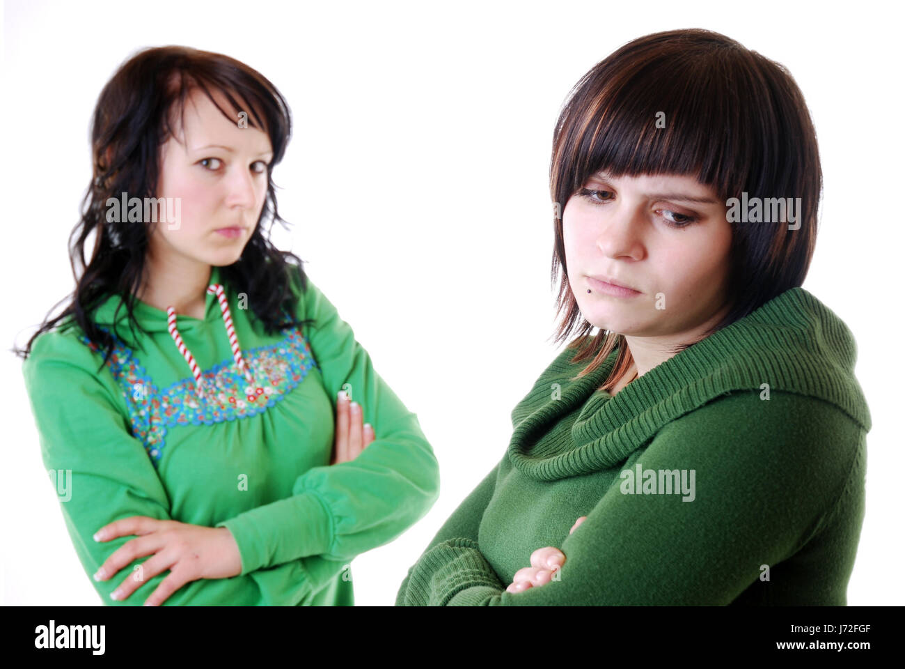 woman friendship conflict raving furious angry irately girlfriend teens ...