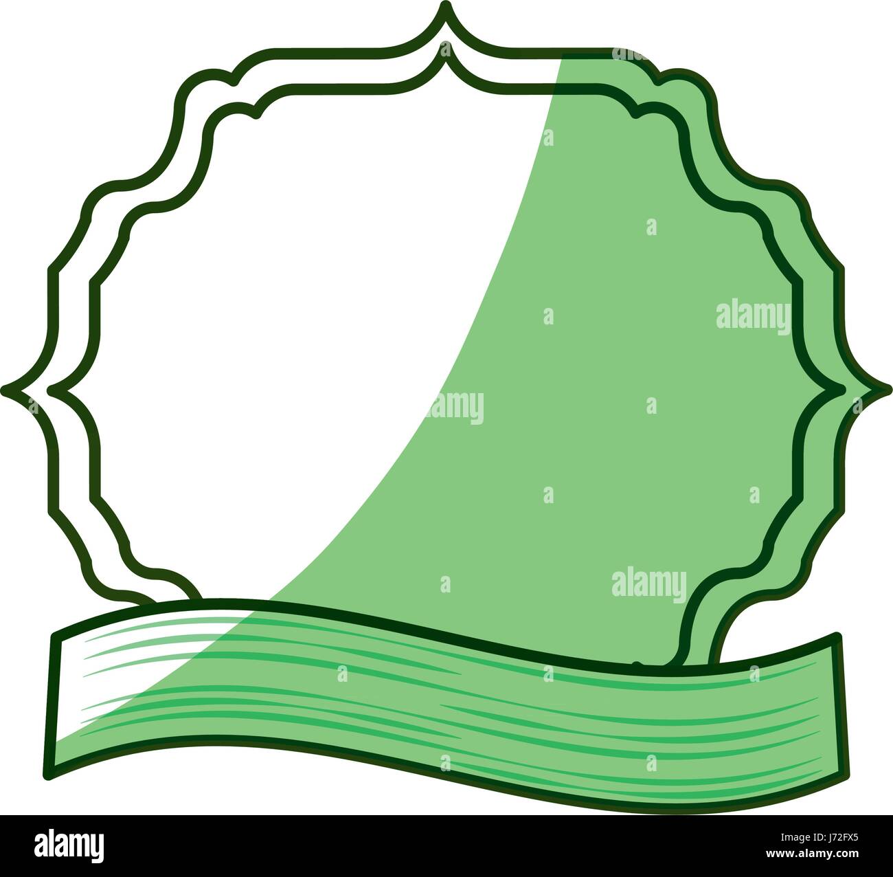 Frame emblem with ribbon Stock Vector Image & Art - Alamy