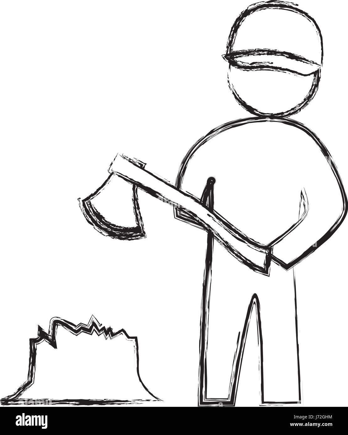 worker carpenter silhouette Stock Vector Image & Art - Alamy