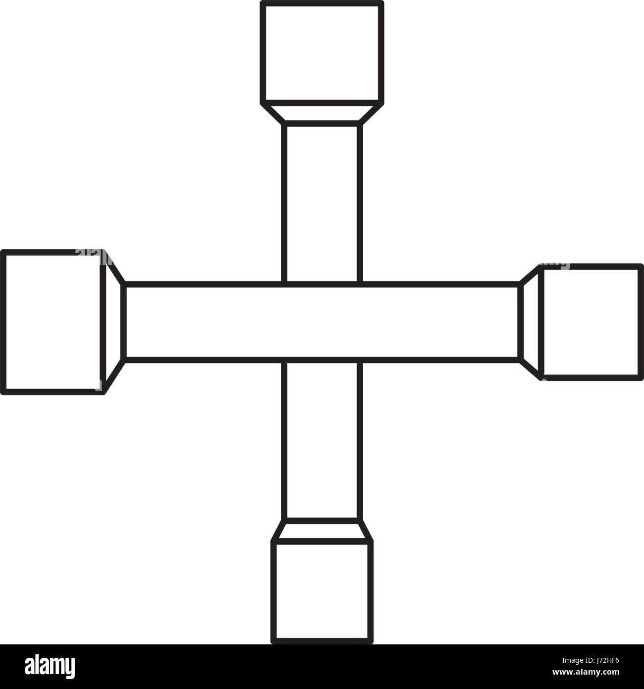 cross wrench tool Stock Vector Image & Art - Alamy