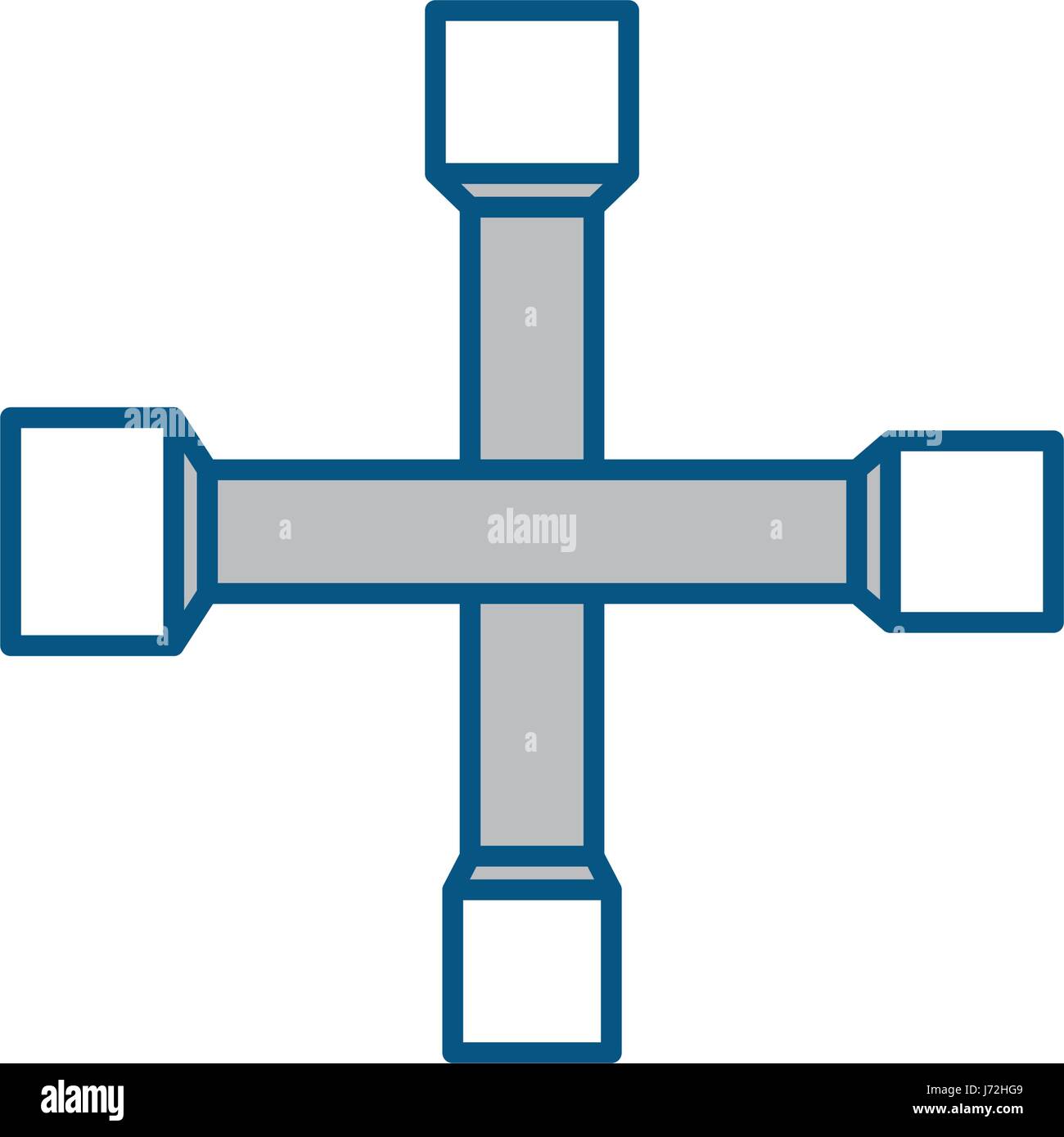 cross wrench tool Stock Vector Image & Art - Alamy