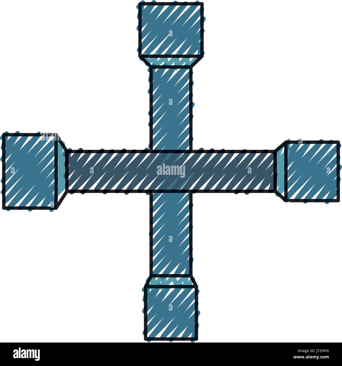 cross wrench tool Stock Vector Image & Art - Alamy