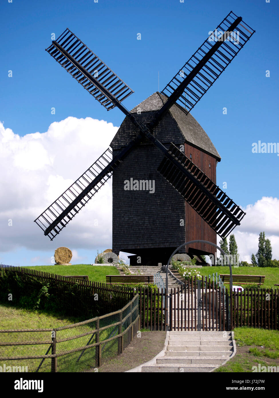 historical berlin germany german federal republic windmill detail ...