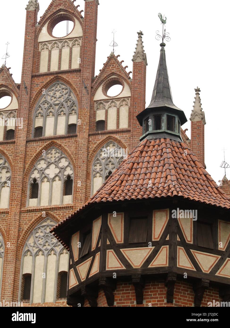 marienburg gothic gable and tower Stock Photo - Alamy