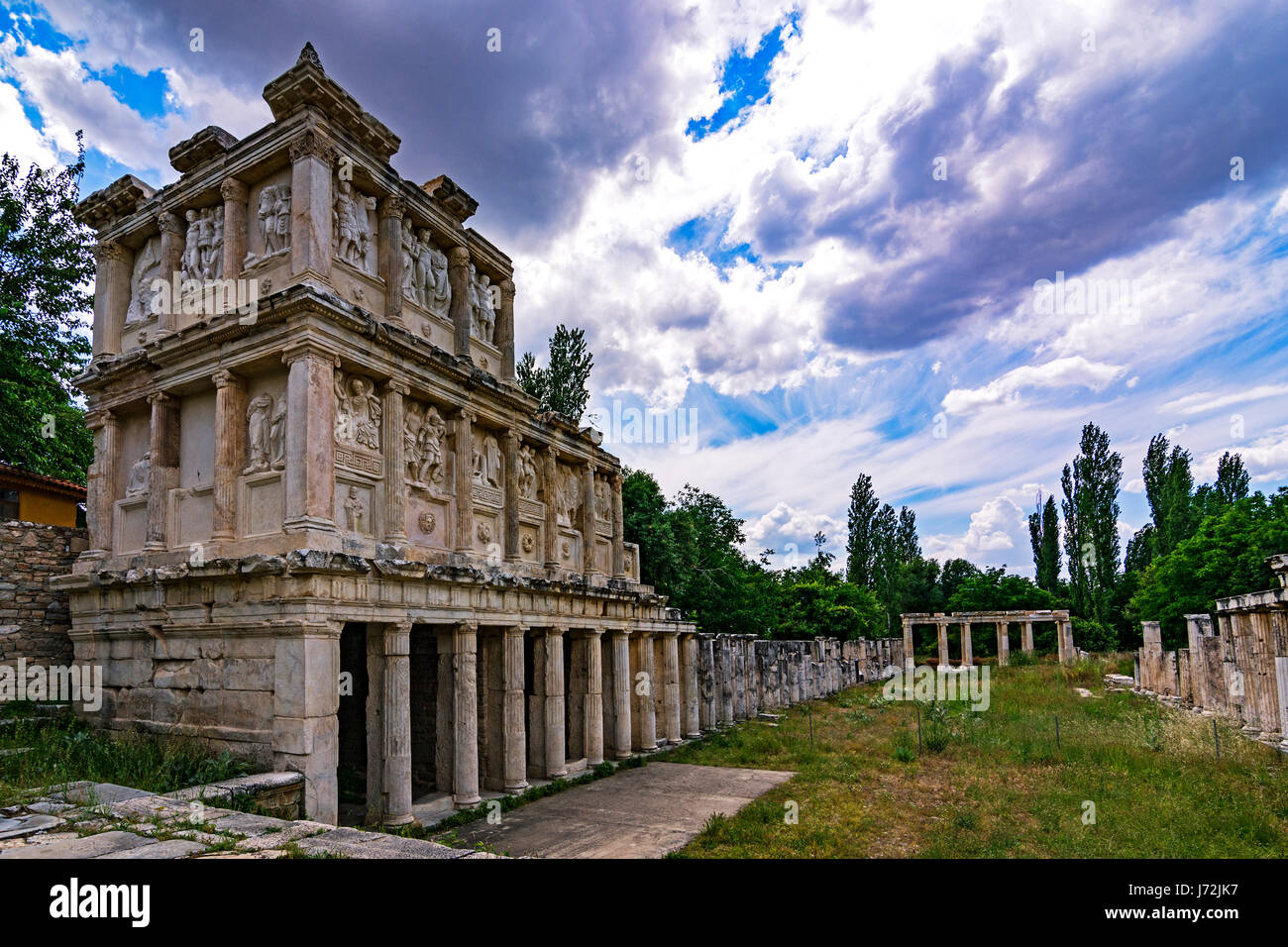 Ruins in the ancient city of Aphrodisias Stock Photo - Alamy