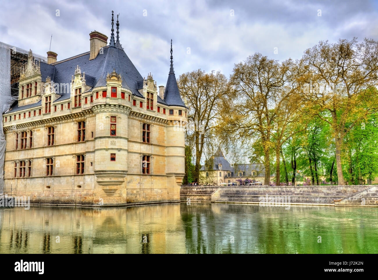 Azay-le-Rideau castle in Loire Valley, France. UNESCO world heritage ...