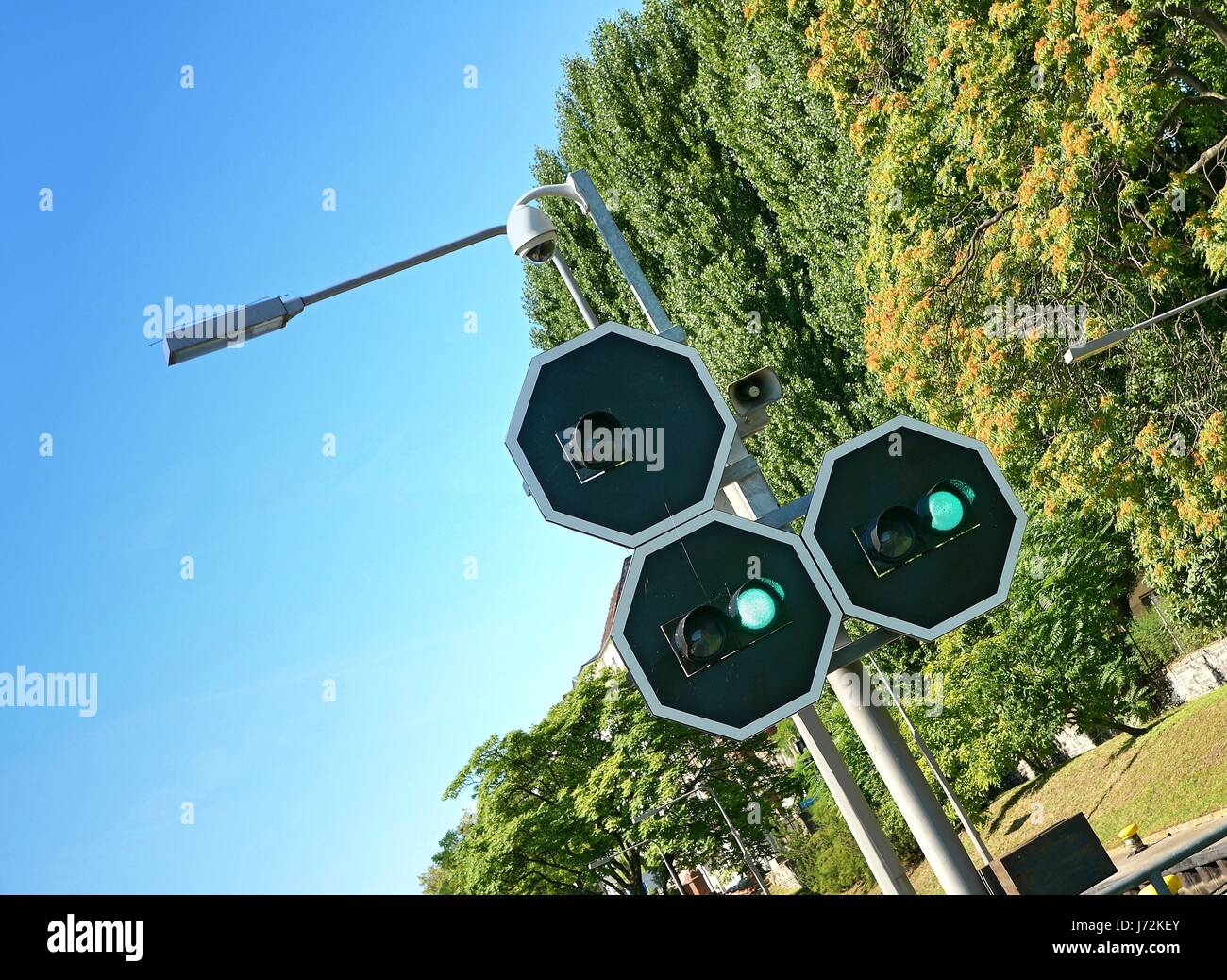 sign signal green navigation hanging lamp traffic light set of lights ...