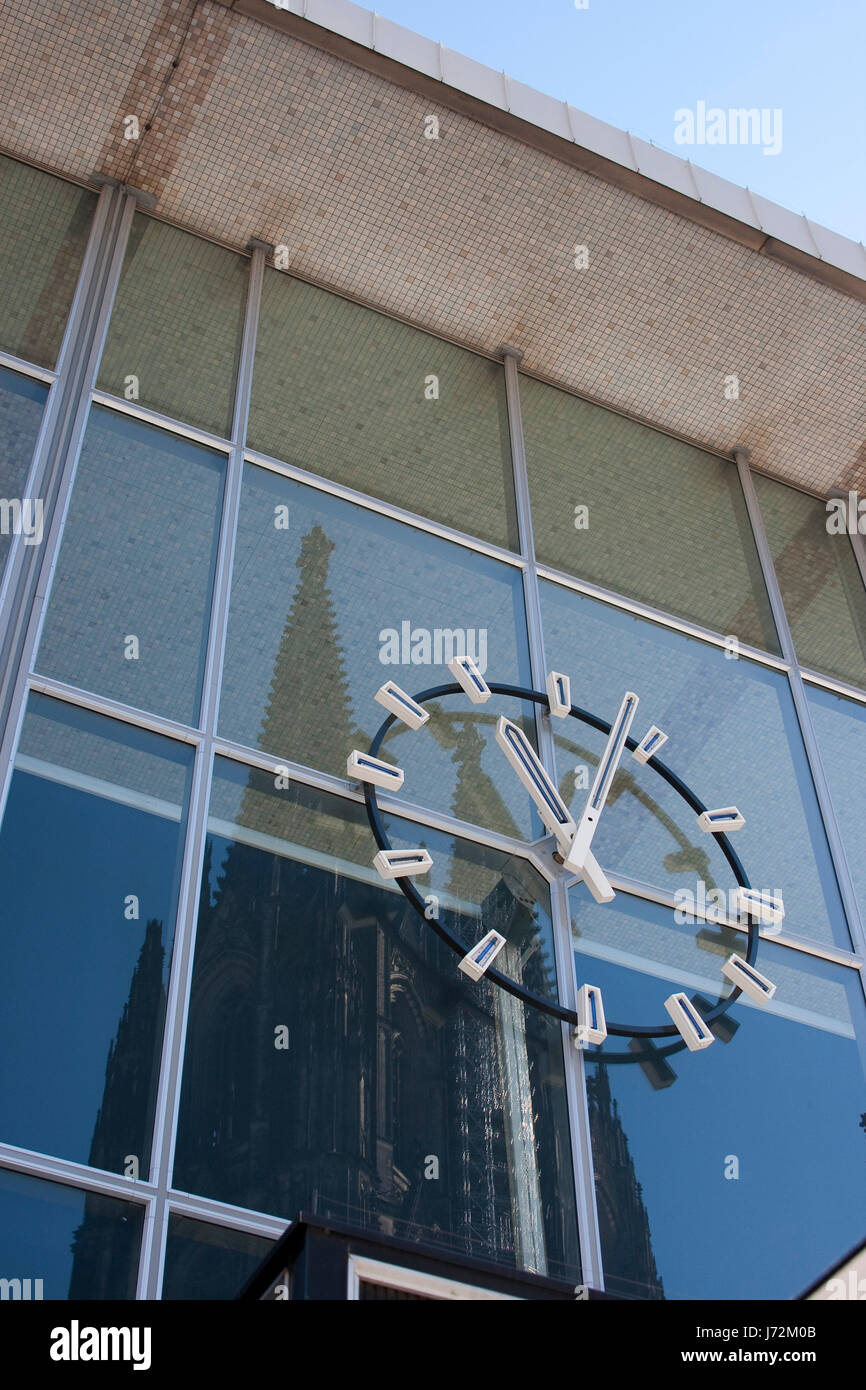 cologne cathedral clock mirroring main-station piece section segment ...