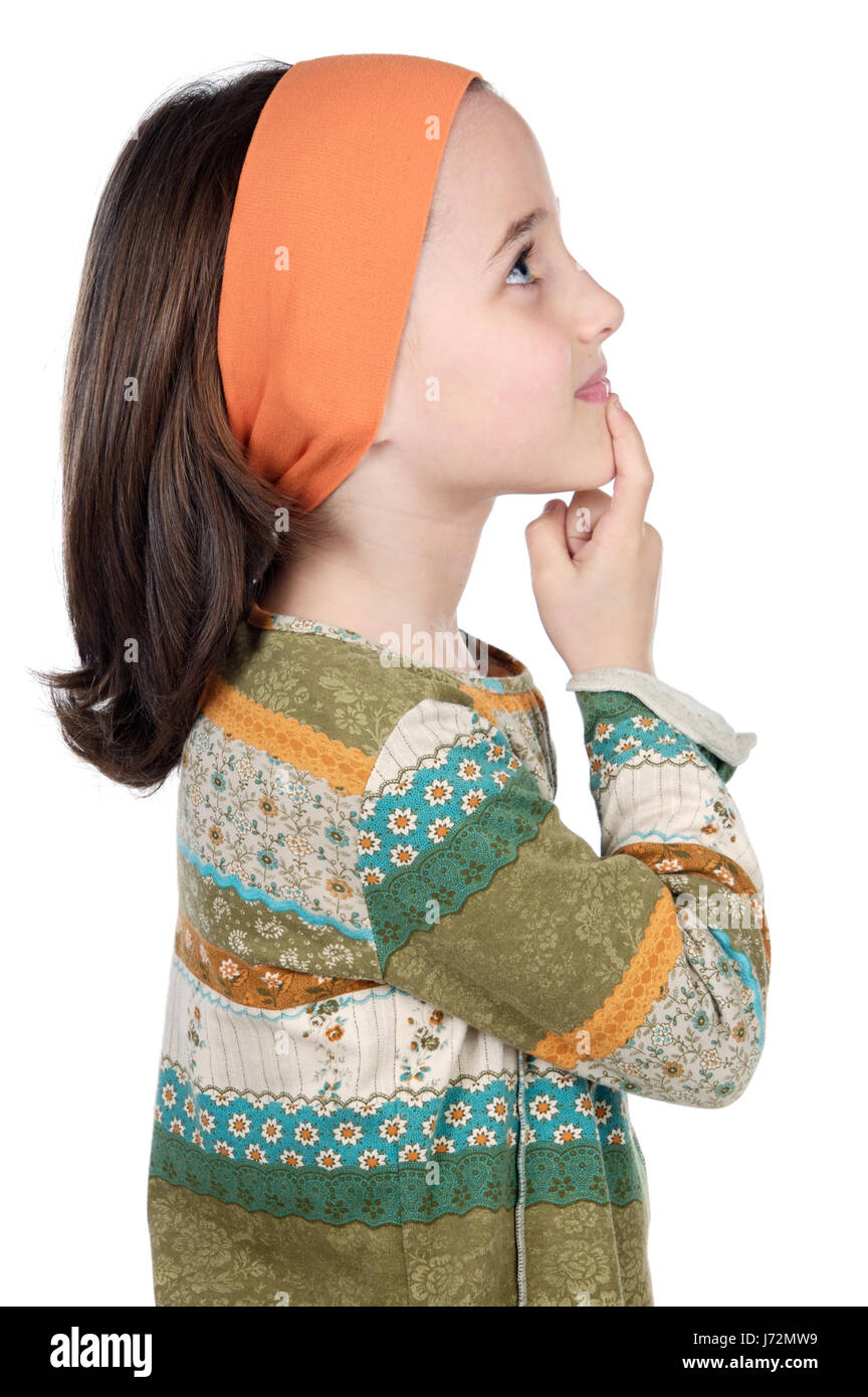thinking adorable girl girls woman humans human beings people folk ...
