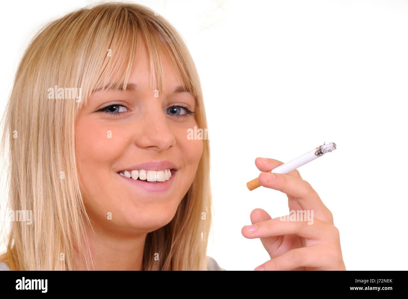 woman cigarette addiction addicted nicotine young younger smoker whiff ...