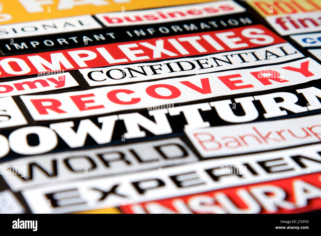 Newspaper headlines economy hi-res stock photography and images - Alamy