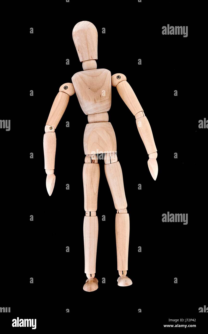 A studio photo of a wooden toy mannequin Stock Photo - Alamy