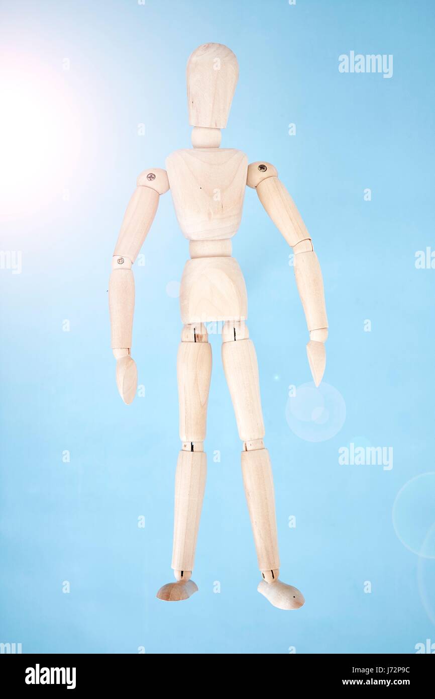 A studio photo of a wooden toy mannequin Stock Photo - Alamy