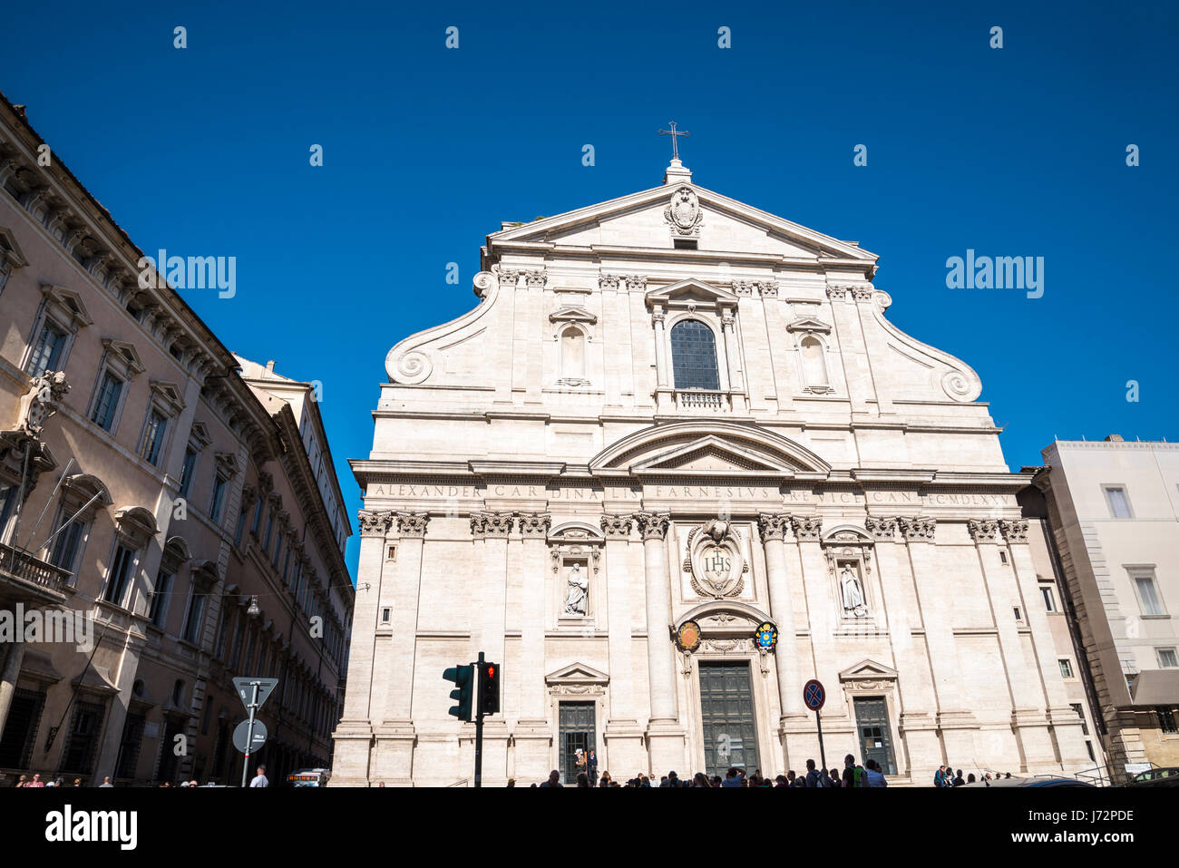 The Church of the Gesù is located in the Piazza del Gesù in Rome. The ...